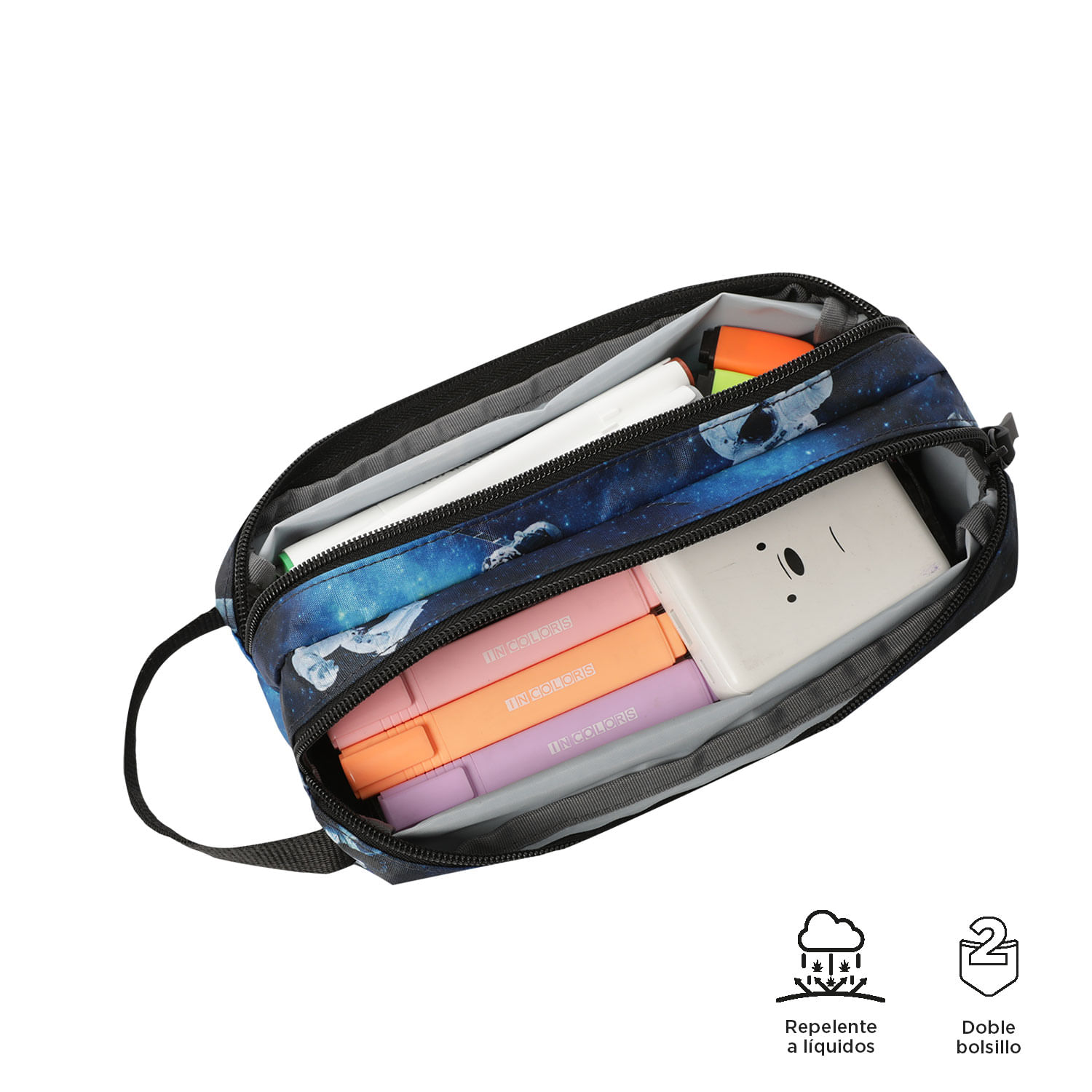 Cartuchera Multiuso Chizal Negra - Totto