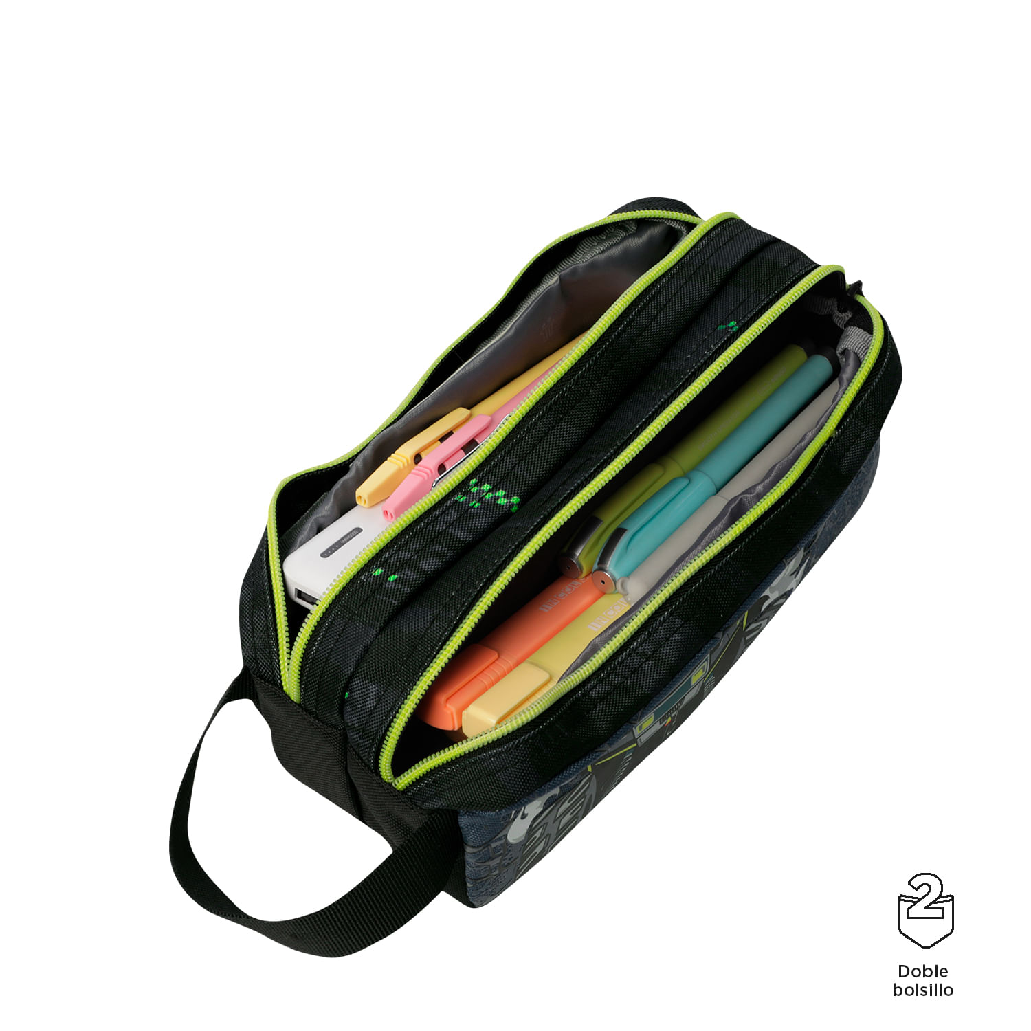 Cartuchera Multiuso Monster Race Negra - Totto